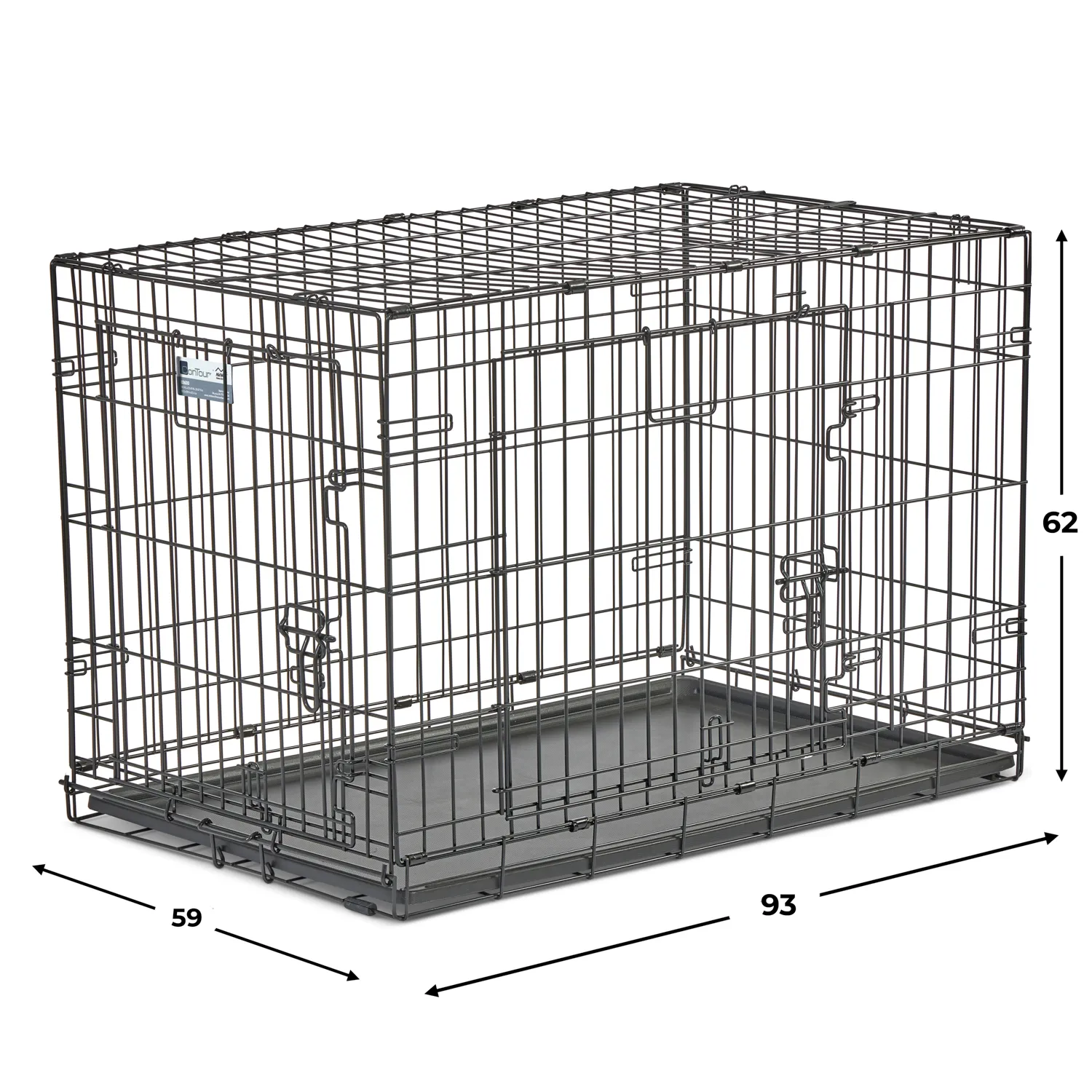 Клетка MidWest Contour для собак 93х59х62h см, 2 двери – купить товары ...